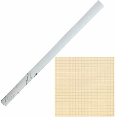 2 шт. Бумага масштабно-координатная (миллиметровая), рулон 878 мм х 10 м, оранжевая, 65 г/м2, STAFF, 122811