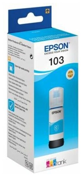 Чернила 103 для Epson L3150, L3100, L3101, L3110 C13T00S24A голубые