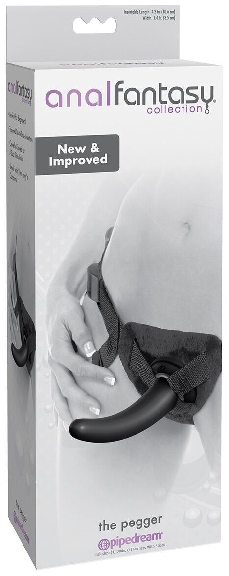 Анальный страпон с регулируемыми ремнями. Длина 12см. Диаметр 3,1см