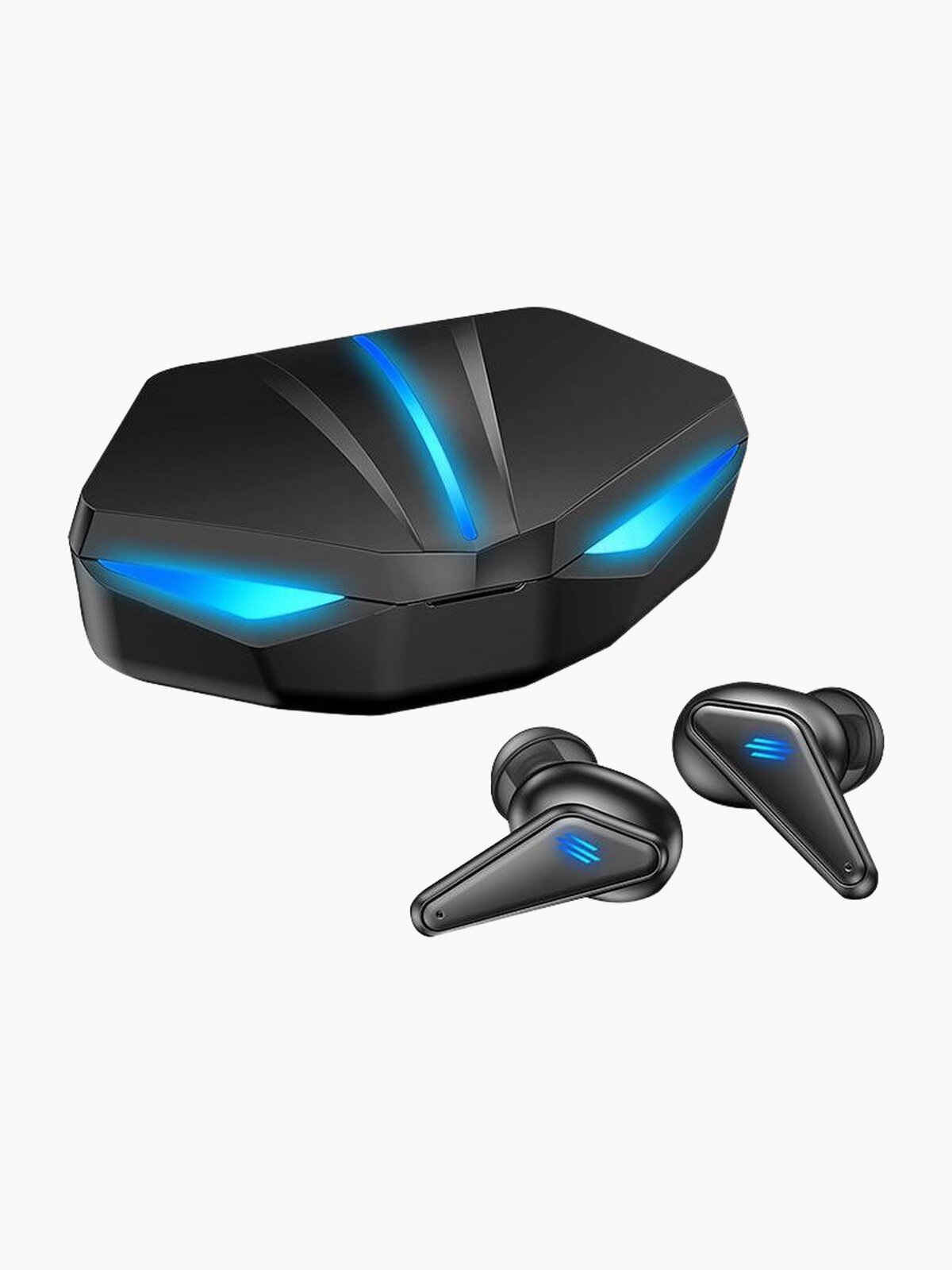 Беспроводные наушники К55, Игровые Bluetooth наушники с сенсорным управлением, Hi-Fi, Зарядный кейс, Подсветка, Черный