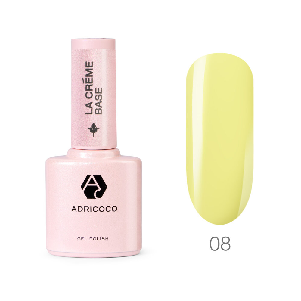 Adricoco la creme base камуфлирующая база la creme base №08 - желтая вуаль 10 мл