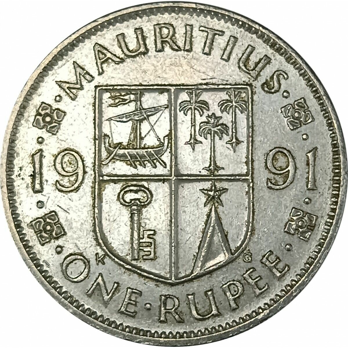 1 рупия 1991 Маврикий из оборота