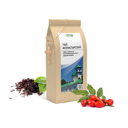 Монастырский чай желудочный НТК Жизненная Сила 100 г, С шиповником и черным орехом