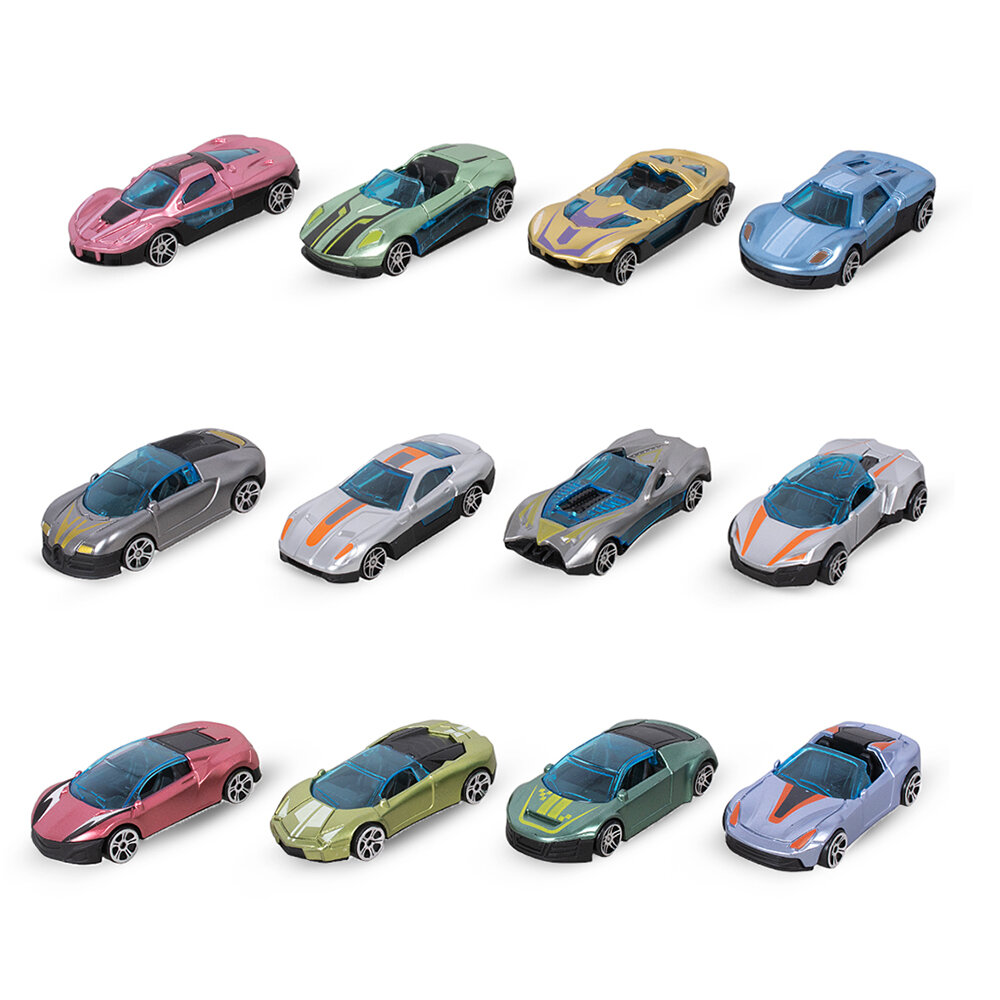 Набор машинок TONG DE 8804-8805-12H, пластик, 12 штук, от 3 лет