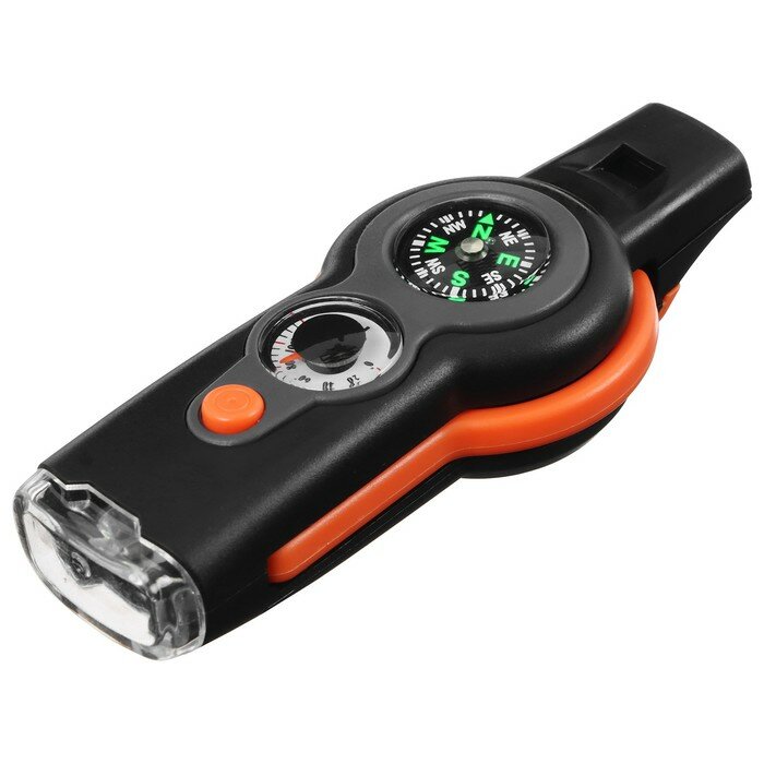 Компас Maclay, 7 в 1: компас, свисток, лупа, фонарик, зеркало, термометр, ячейка для хранения