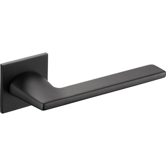 Ручка дверная на квадратной розетке Archie VERGE STICK M.BLACK, матовый черный