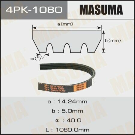 4PK-1080 Ремень поликлиновой MASUMA