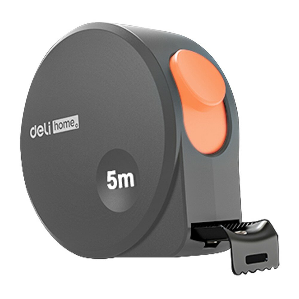 Измерительный и разметочный инструмент Deli Рулетка "Home Series Gray" Deli HT8519C || 5м х 19мм, эксклюзивный дизайн, корпус - высококачественный софттач пластик уц-2-4