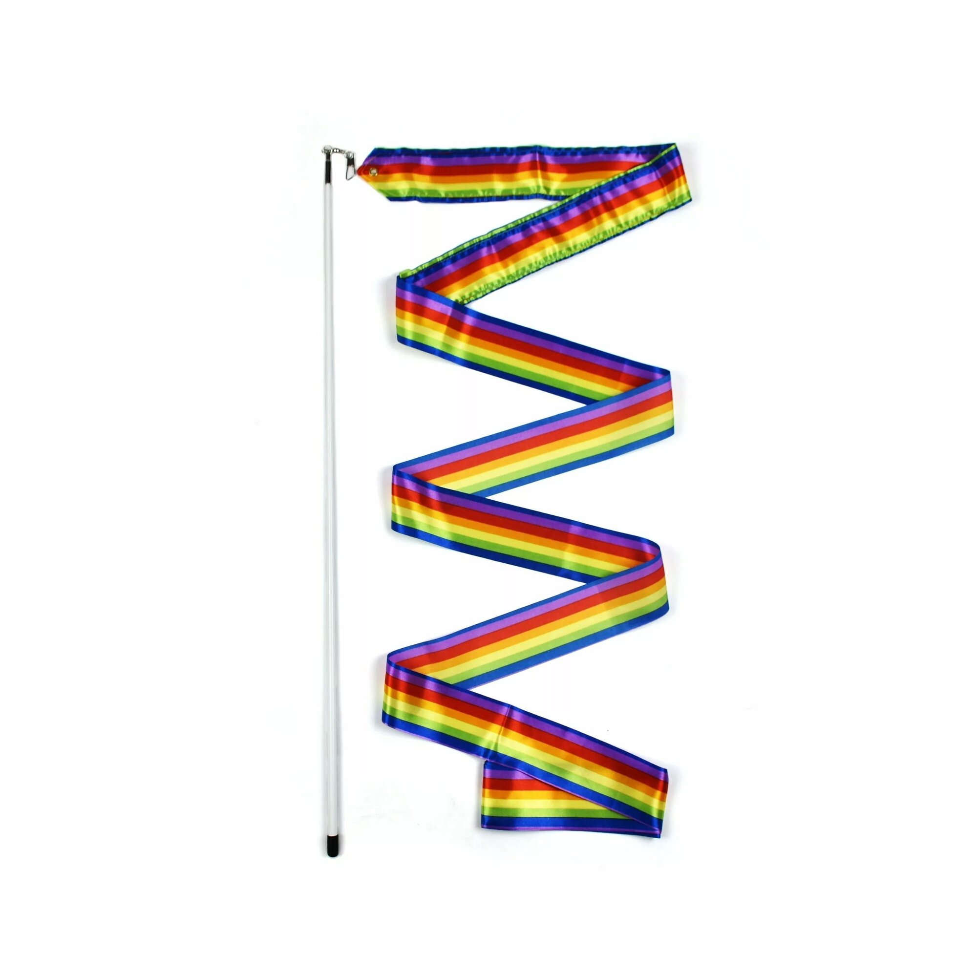 Лента гимнастическая 6м, с палочкой 56см, цвет Радуга