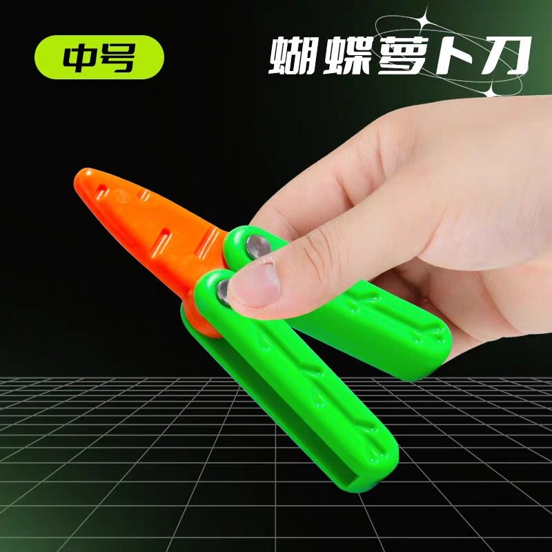 Выдвижной самурайский меч, напечатанный на 3D-принтере в стиле TikTok, с автоматическим выдвижением, популярный выдвижной нож, игрушечный нож-морковка с гравитационным механизмом.