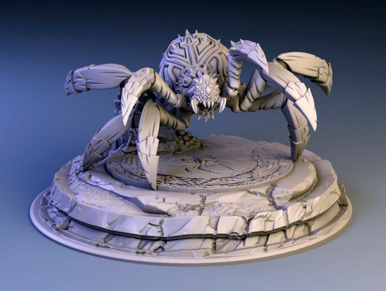 Гигансткий Паук, Монстры Андердарка миниатюра для DnD (ДнД), Pathfinder и других Настольных игр (НРИ, Варгеймов или РПГ), фентези тематика