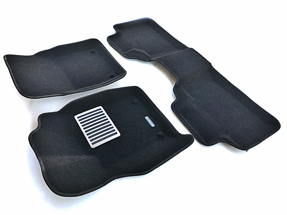 Коврики в салон текстиль 3D Lux (чёрные) Euromat для Jeep Grand Cherokee (2010-)