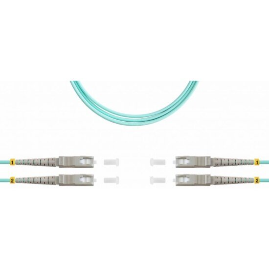Патч-корд оптический Toplan , дуплексный, SC/PC-SC/PC, MM 50/125 (OM3), 4 м, LSZH