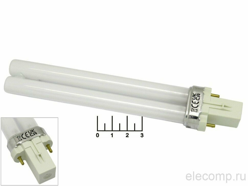 Лампа люминесцентная 9W G23 840 4000K белый Philips 2 контакта