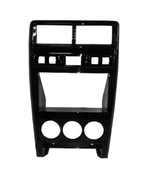 Центральная консоль рамка 2 Дин 2din на Лада Приора 2, Черный Глянец
