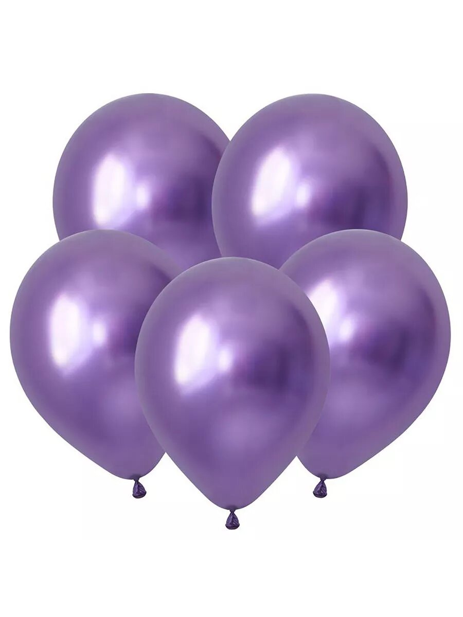 Фиолетовый, Зеркальные шары / Luster Purple, латексный шар (12"/30 см ) 50 шт. / DECOBAL, Вьетнам