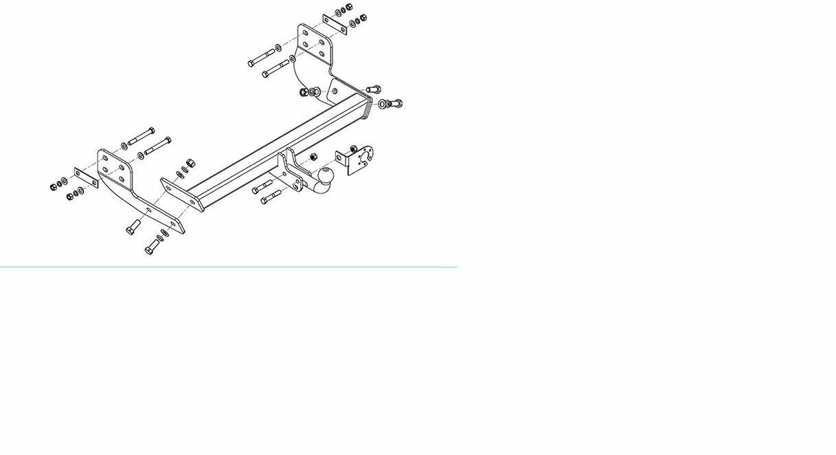 Фаркоп для Ford Tourneo Custom 2013г.-по н. в. (без электрики) (паспорт и сертификат) AvtoS. FD30