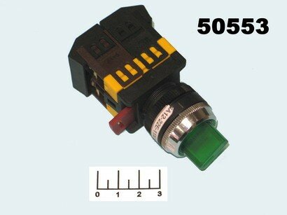 Выключатель 600/10 600V 10A 3SA12-22E-11XD/21 2-х позиционный с подсветкой зеленый