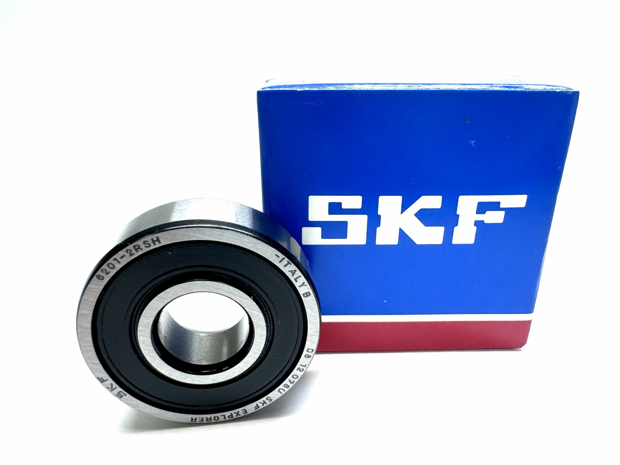 Подшипник SKF 6201-2RSH, шариковый, закрытый, титановый, серый металлик