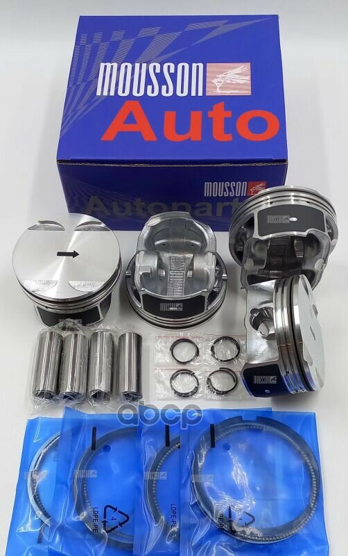 Поршень кольца комплект GM 2,4L A24XE на 1 цилиндр MOUSSON арт. SPRA24XESTD