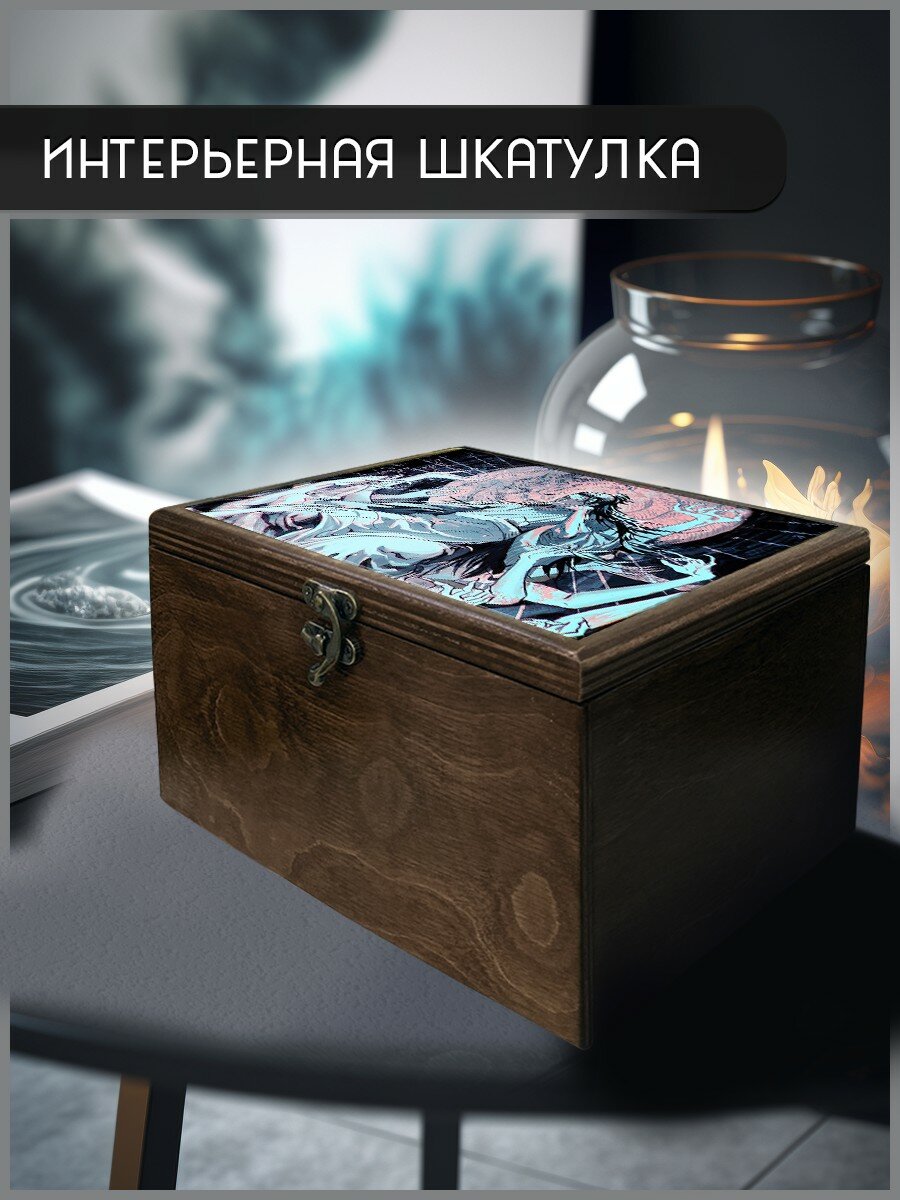 Шкатулка интерьерная для украшений универсальная 22x17x12 см аниме Магическая битва (Jujutsu kaisen, Сугуру Гето) - 2046