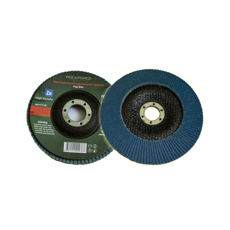 Круг лепестковый торцевой 150х22мм (P150,"мелкий шаг") ROCKFORCE