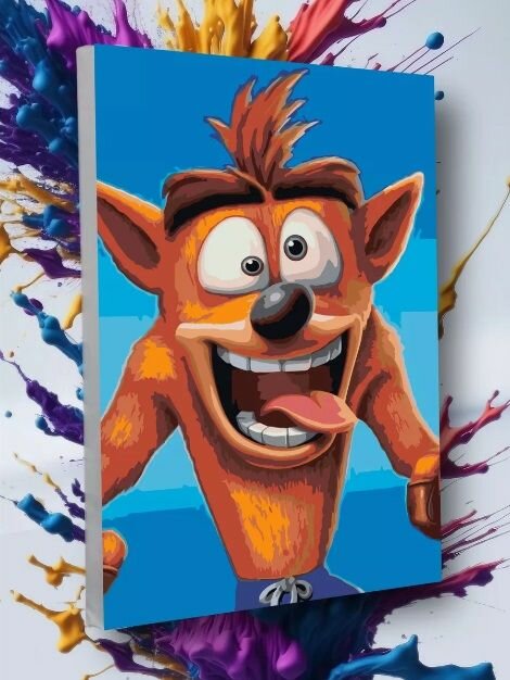 Картина по номерам Краш Crash Bandicoot Лис Животные 40х50