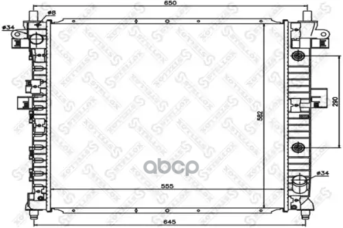 Радиатор системы охлаждения! SsangYong Actyon/Kyron 2.0D 05> Stellox арт. 1026287SX