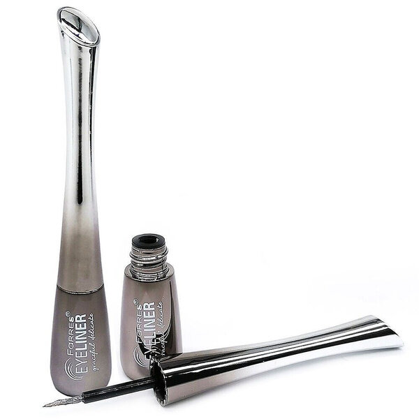 Подводка для глаз "Farres", с кисточкой, серебряная, жидкая