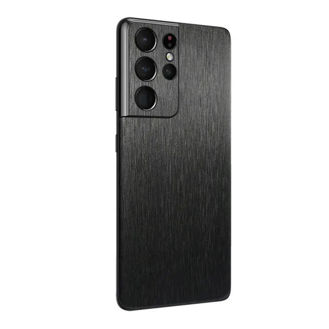 Матовая 3D-пленка из металла с эффектом браширования для Samsung Galaxy S25 S24 S23 S22 S21 Ultra S20 S10 Plus, наклейка на заднюю панель Note20 10 Plus