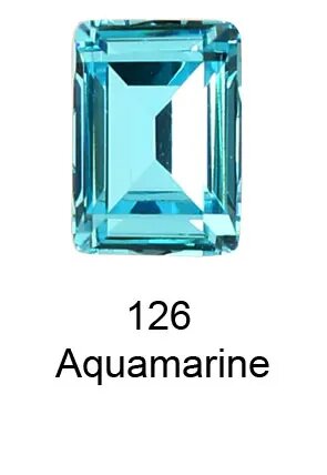 Стразы прямоугольные Aquamarine, 13x18MM, 10шт, бирюзовый