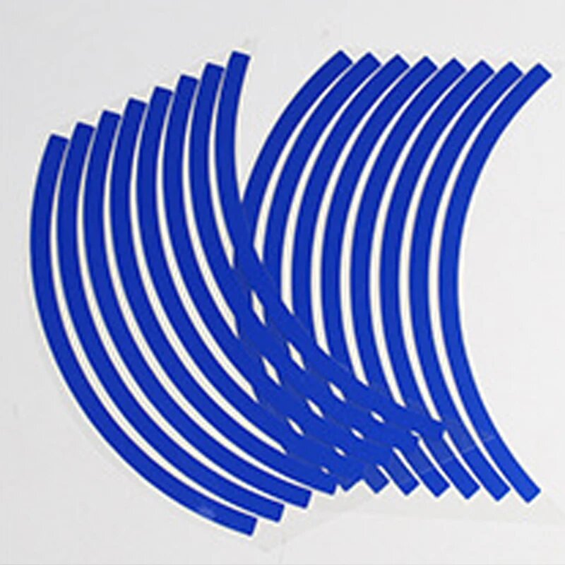 Светоотражающая Наклейка На Колесный Диск Мотоцикла 17-18 Дюймов, Водостойкая Темно-синий, Blue