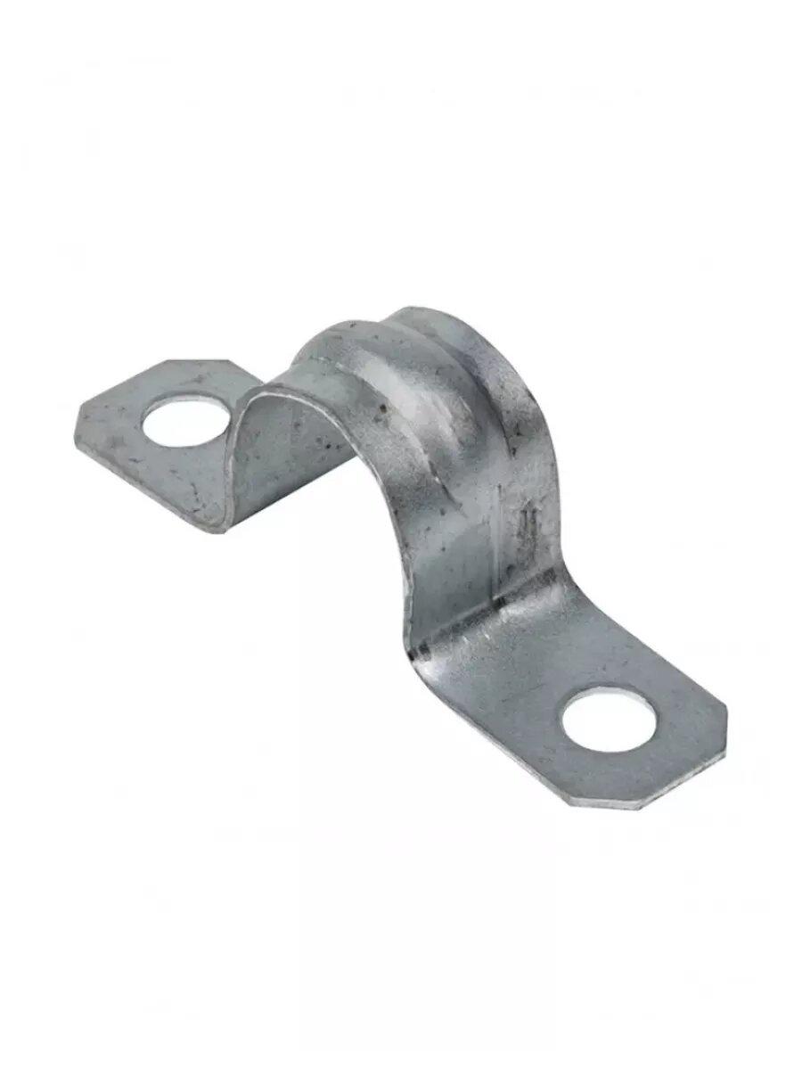 Металлическая кабельная скоба EKF 16-17 мм, двухлапковая, упаковка 100 шт