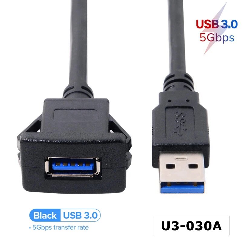QinMSY Удлинитель USB 3.0 для авто 1м, U3-030A