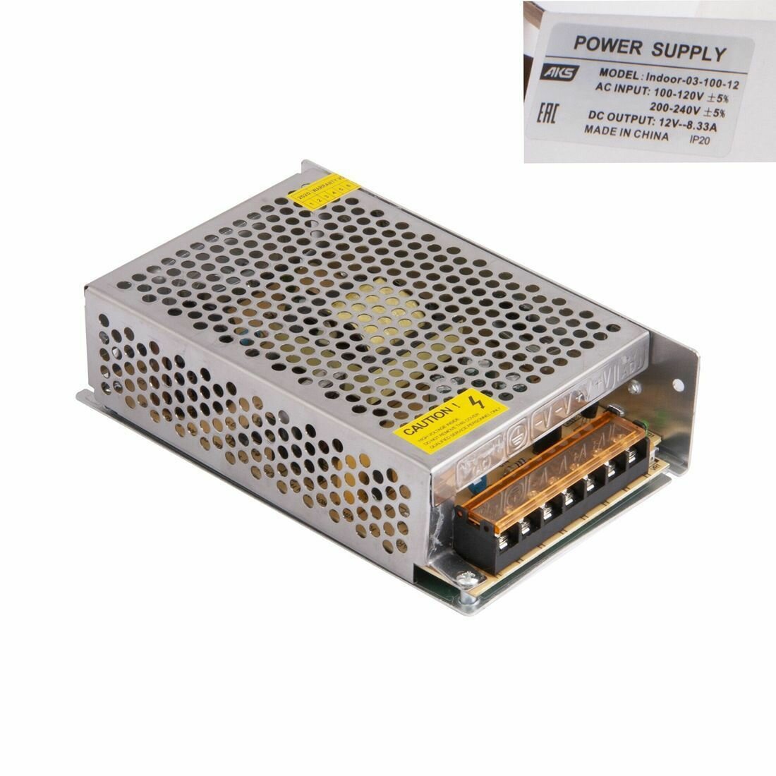 Блок питания Indoor 100W/12V, без вилки и коннектора