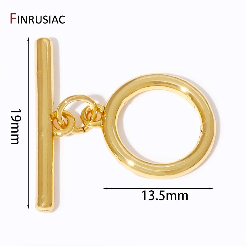 Застежка-тогл FINRUSIAC 18k gold plated, 19x13.5 мм