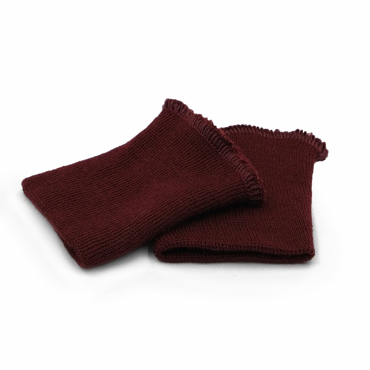 Манжет тонкий (30% шерсть, 70% акрил), 14 кл, 1*1, 7см*9см (002 бордо)