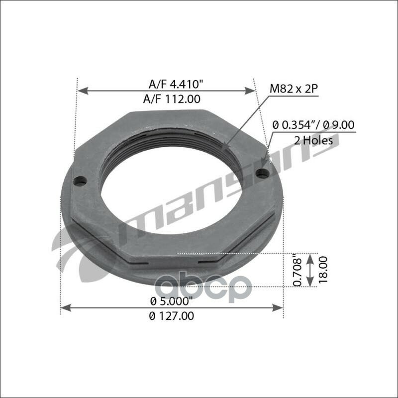 Гайка ROR ступицы (M82х2мм) ось LM/LC MANSONS Mansons арт. 780.003
