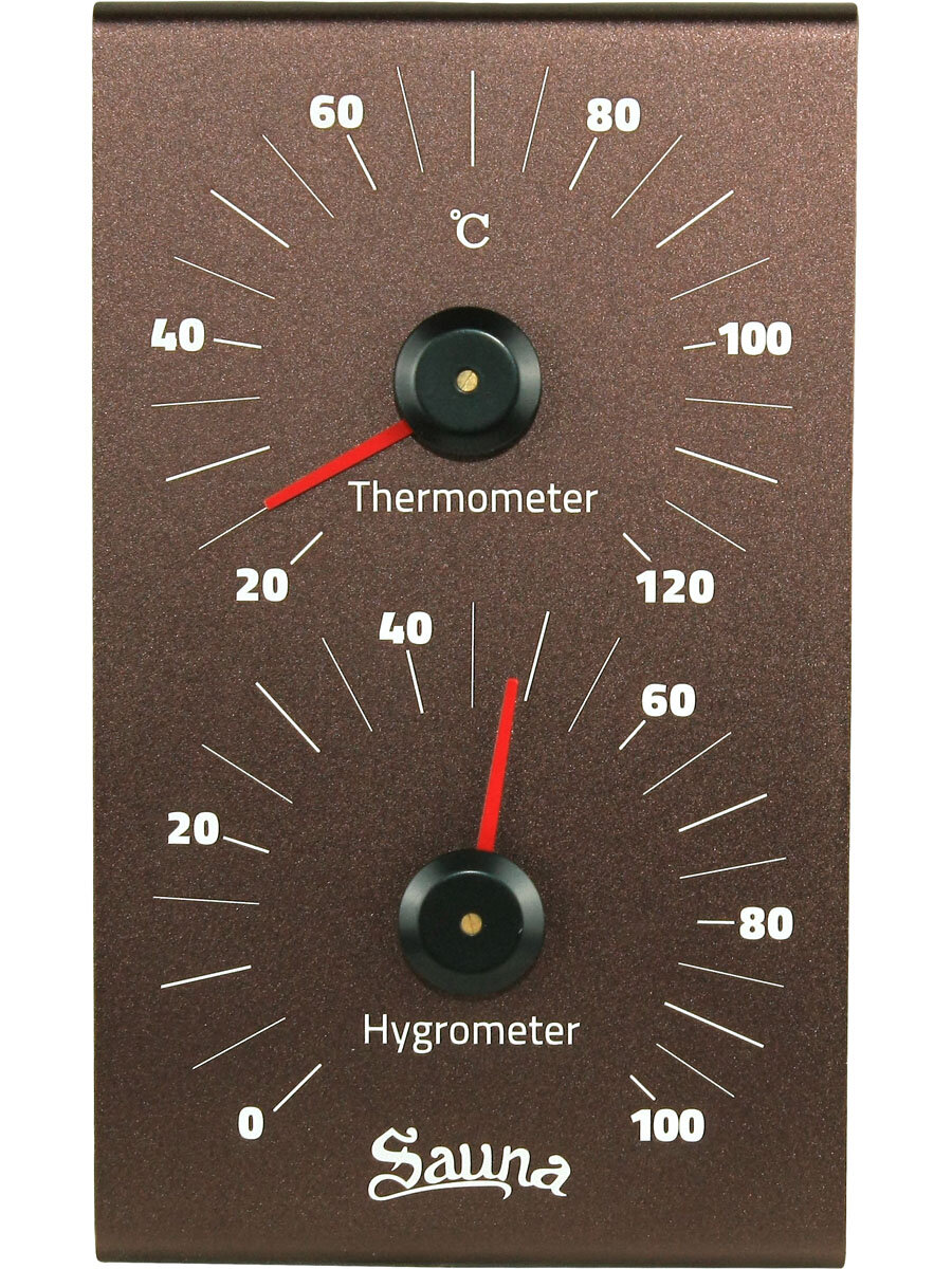 Термогигрометр для бани Maestro Woods MW-Alu (black gold), цвет "чёрное золото"