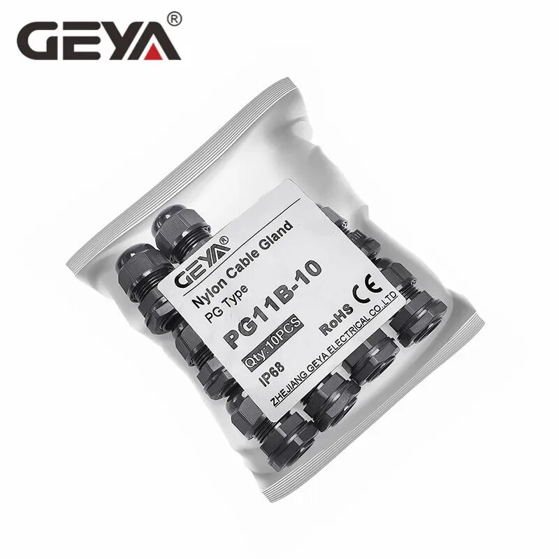 GEYA Водонепроницаемые кабельные вводы PG7 черный 20 шт. PG11 Black 10PCS
