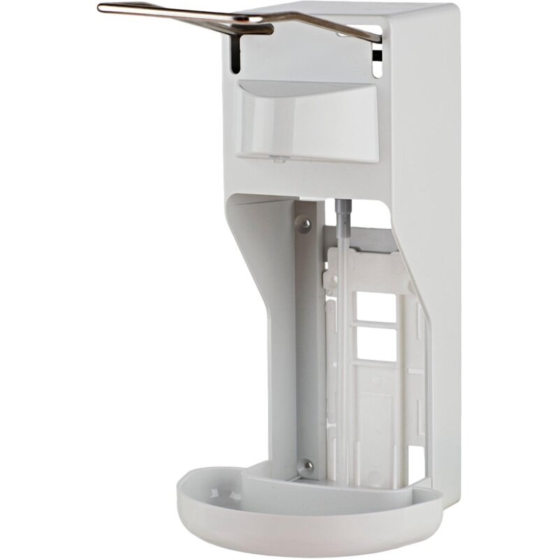 Дозатор локтевой Алмадез для дезинфицирующего средства и жидкого мыла серый, Россия (МДУ-10С)