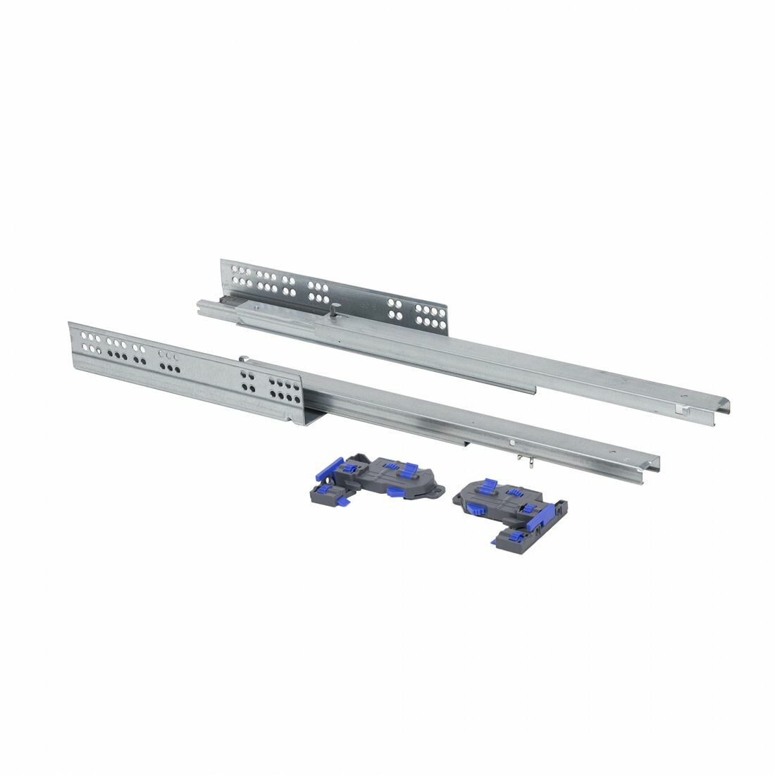 Направляющие для выдвижных ящиков скрытого монтажа L-500 с доводчиком ДСП до19mm с замками PRIME by AKS 3D полное выдвижение