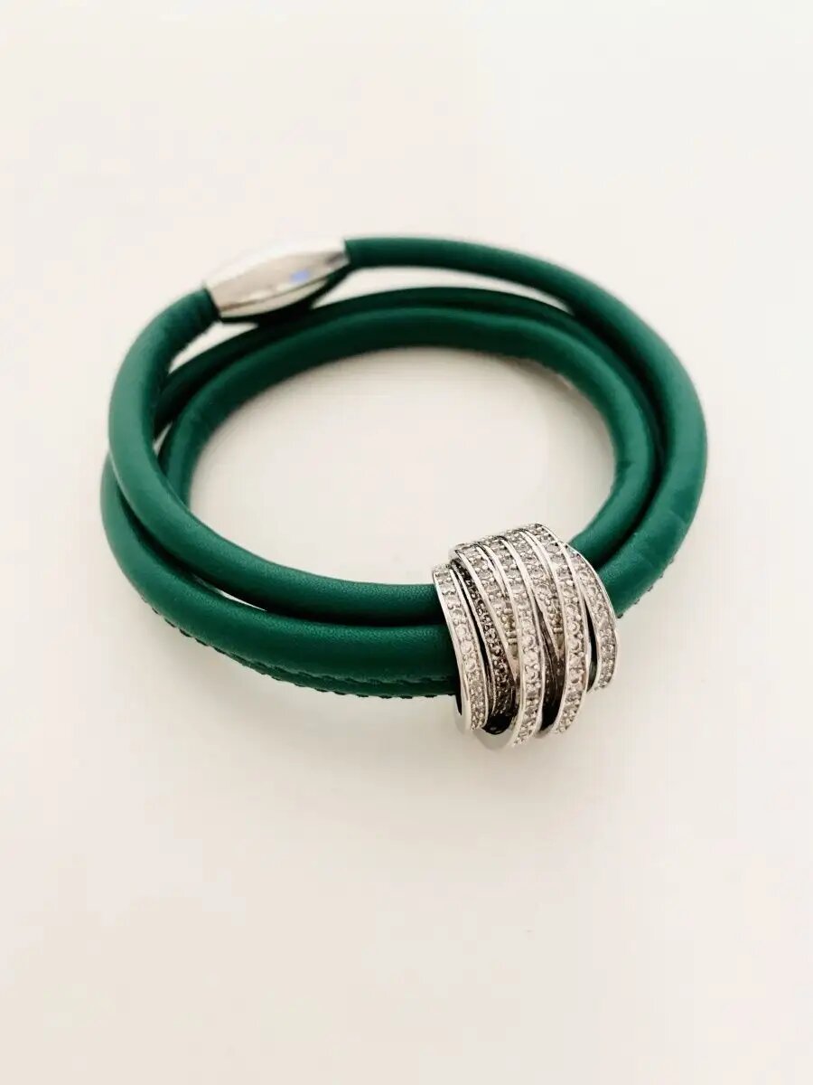 Браслет-манжета, фианит, циркон, кристалл