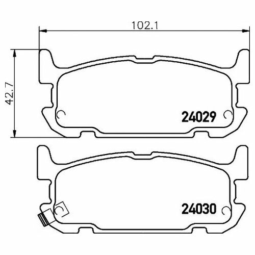 Комплект тормозных колодок Mintex MDB2575 для Mazda MX-5 II
