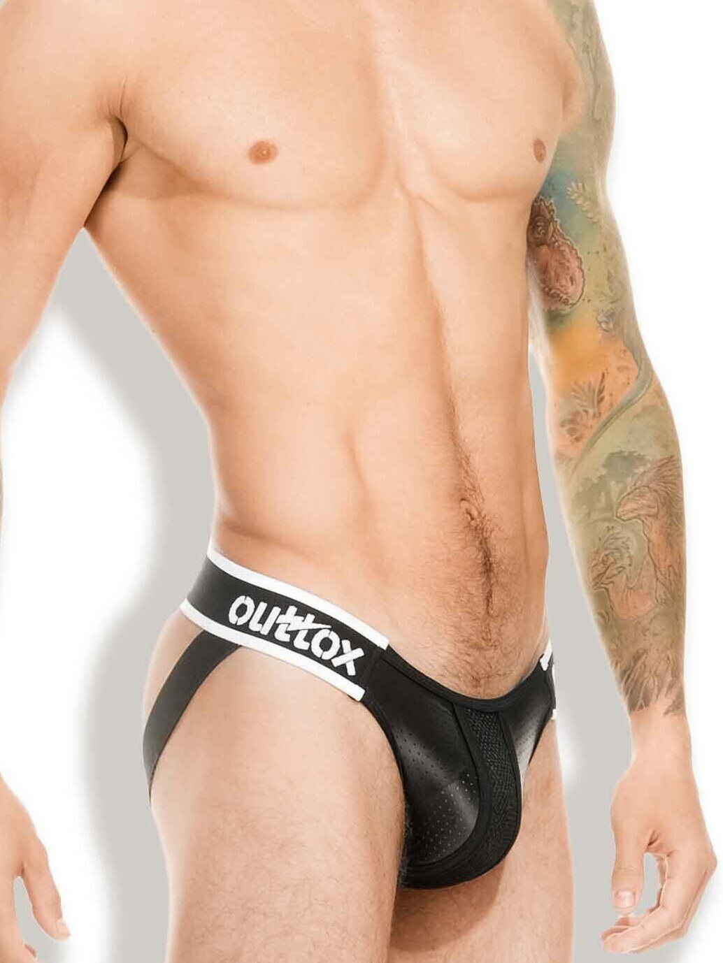 Трусы-джоки "Low Rise Jockstrap - Black" / Outtox / Черный / Размер L