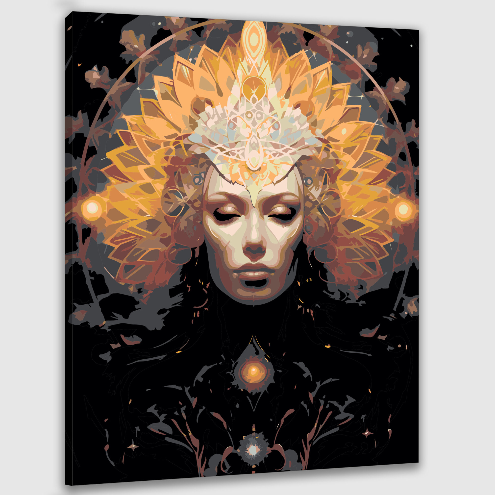 Картина по номерам 40x50 см, дух, цифровой художественный п, величественный знак зодиа, яркие цвета