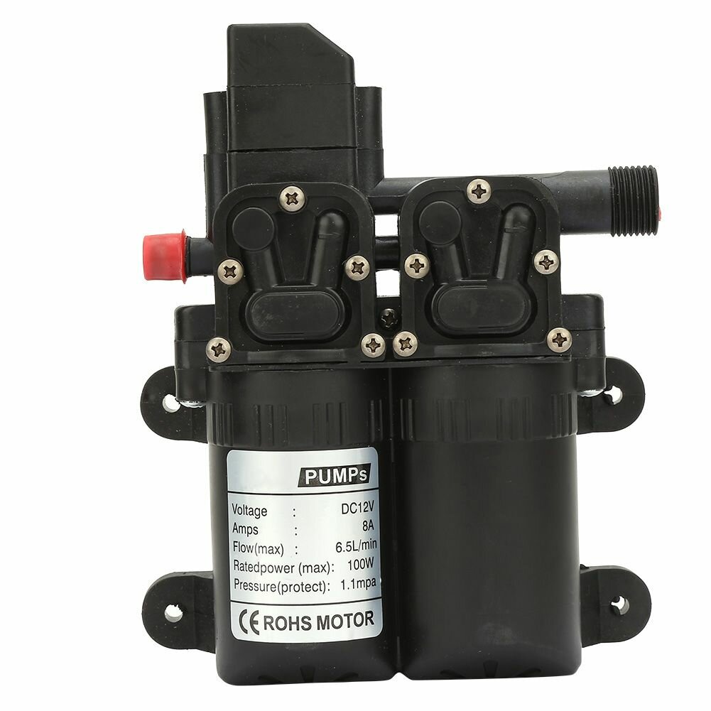Самовсасывающий мембранный насос 12V 100W (черный)