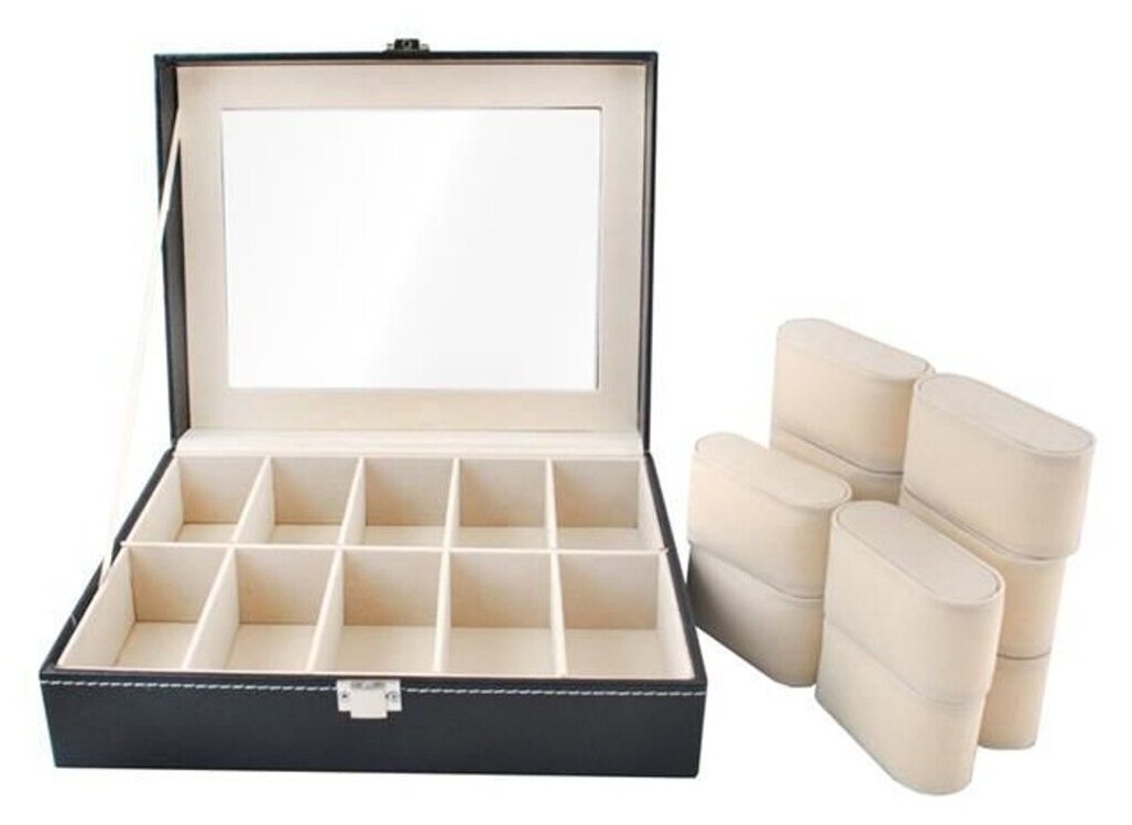 Коробка для хранения часов, кожаная коробка для часов, простая подарочная коробка, 10 цифр, 20*25*8 см