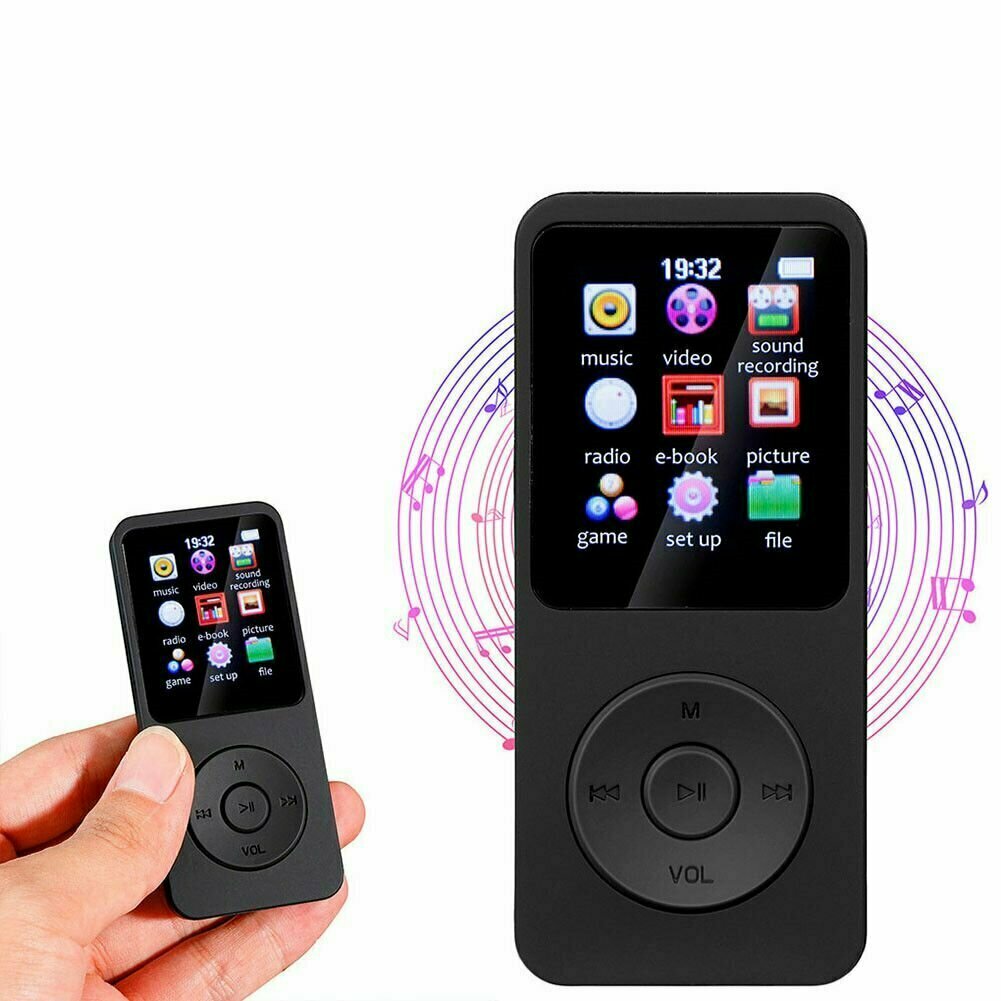 Музыкальный плеер MP3/MP4 с цветным экраном 1,8 дюйма, Bluetooth 5.0 (без карты памяти)