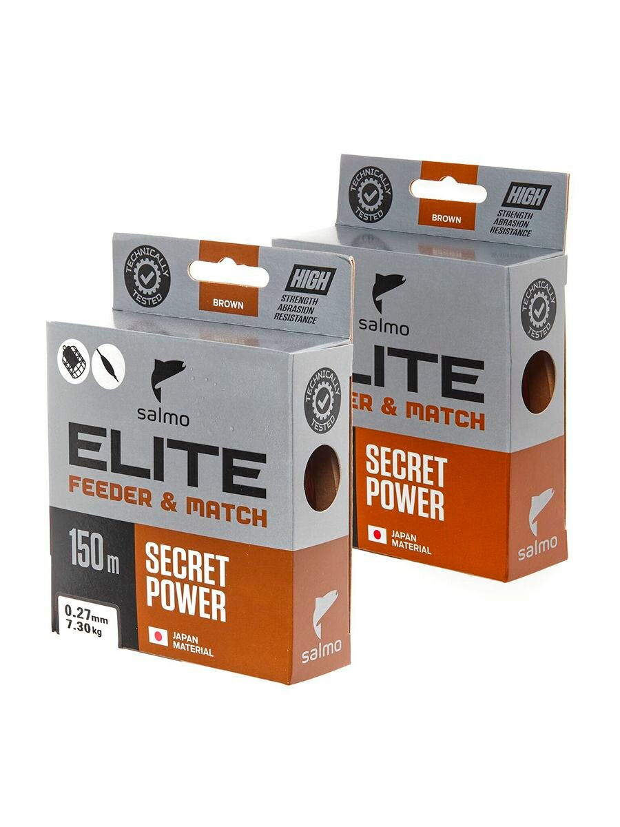Набор лесок монофильных Salmo Elite FEEDER & MATCH карп/крупная рыба 2шт. набор